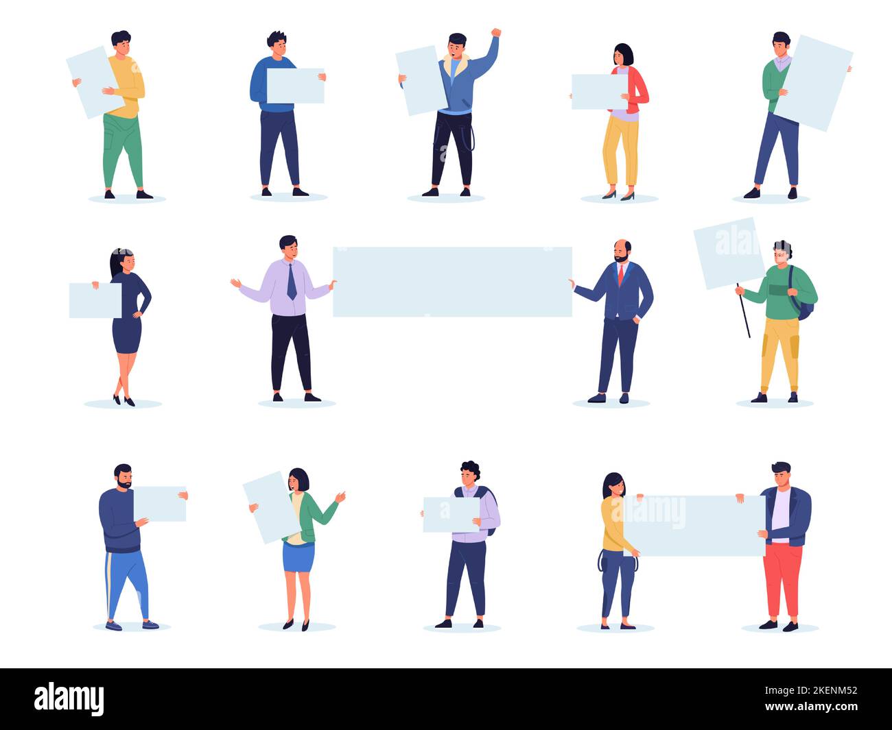 Placards protest people Cut Out Stock Images & Pictures - Alamy