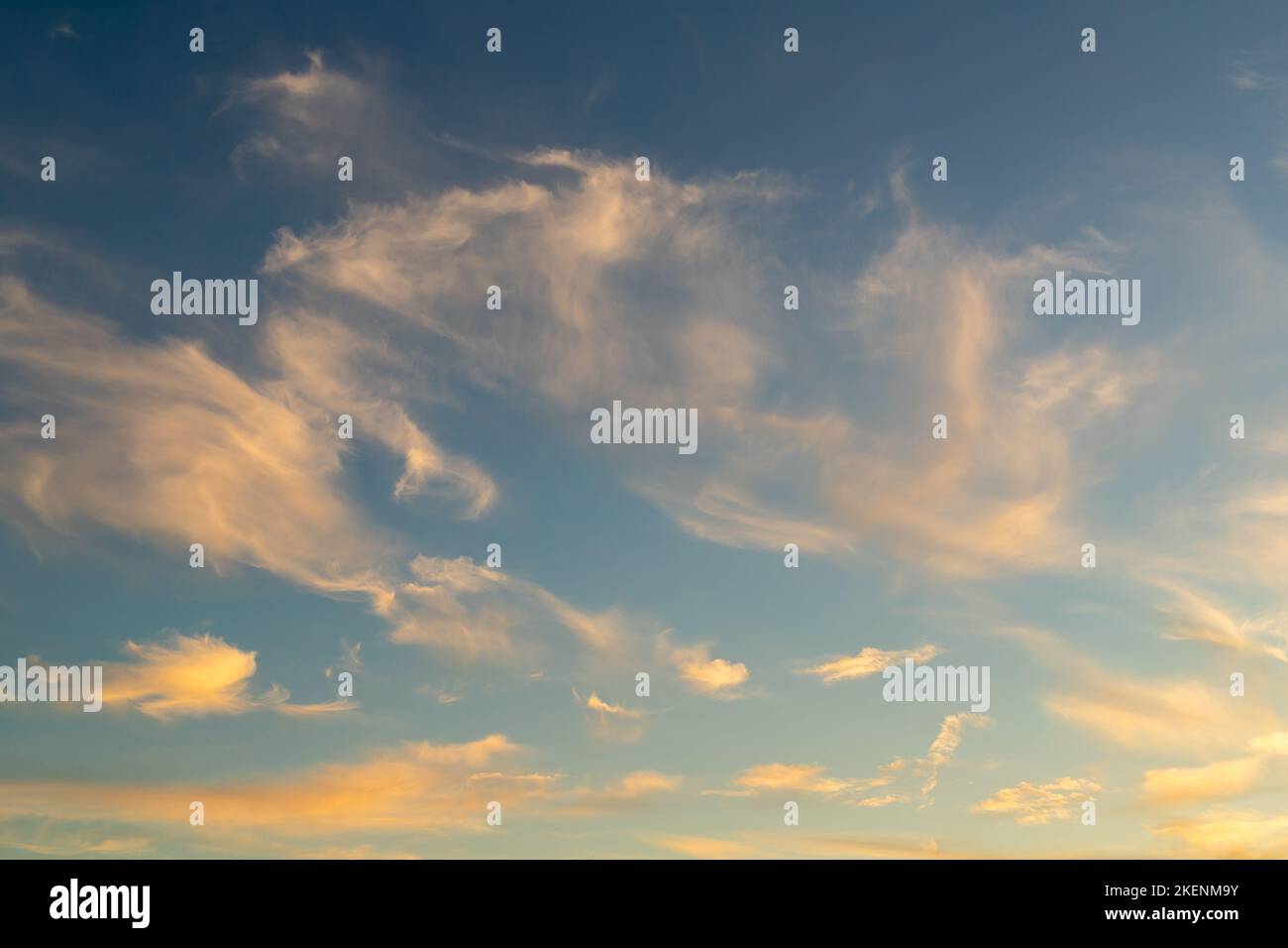 Dramatic colorful red orange to dark blue sunset or sunrise sky ...