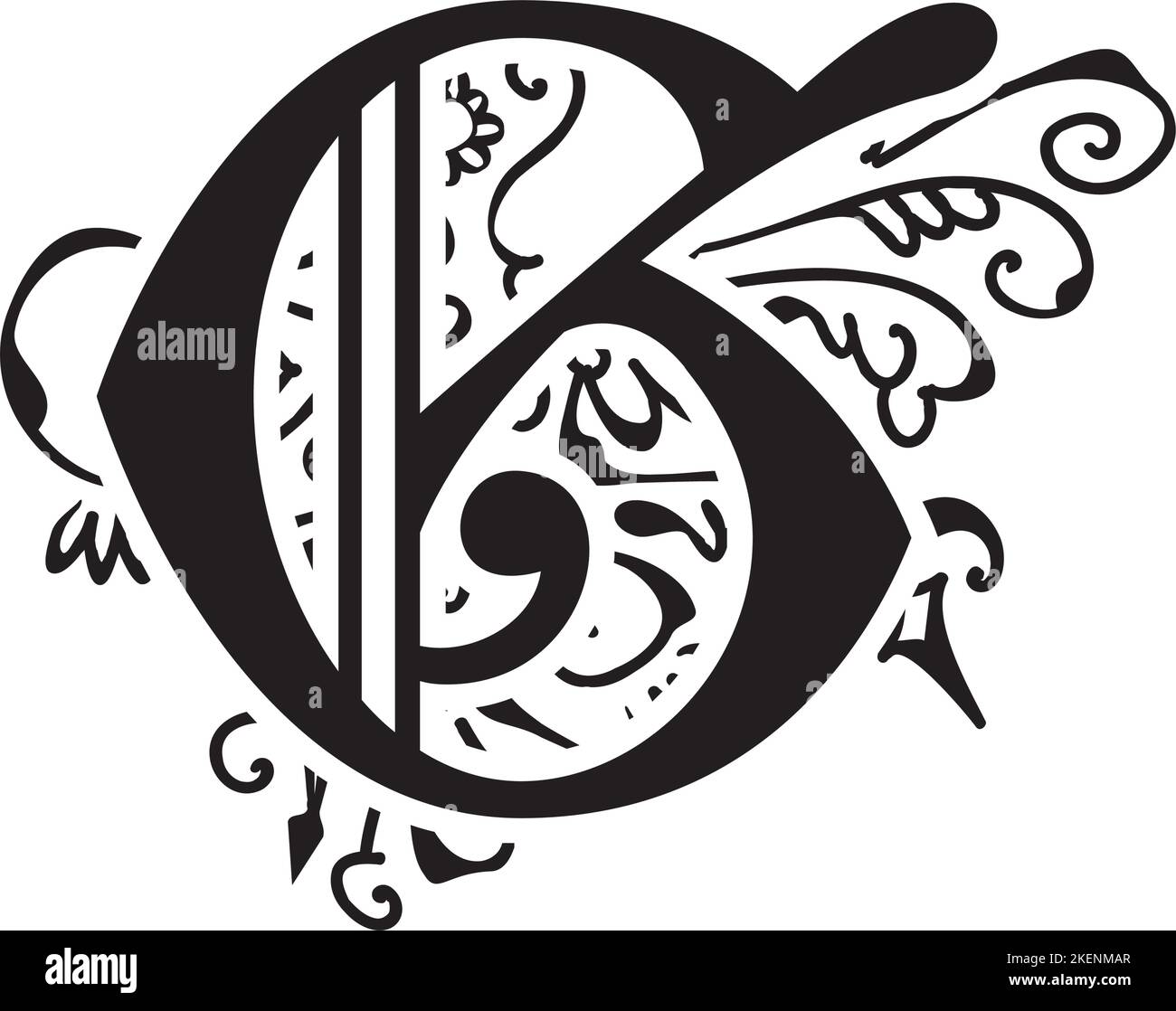 Medieval Letter G, Illuminated Initial Stock Vector Image & Art - Alamy