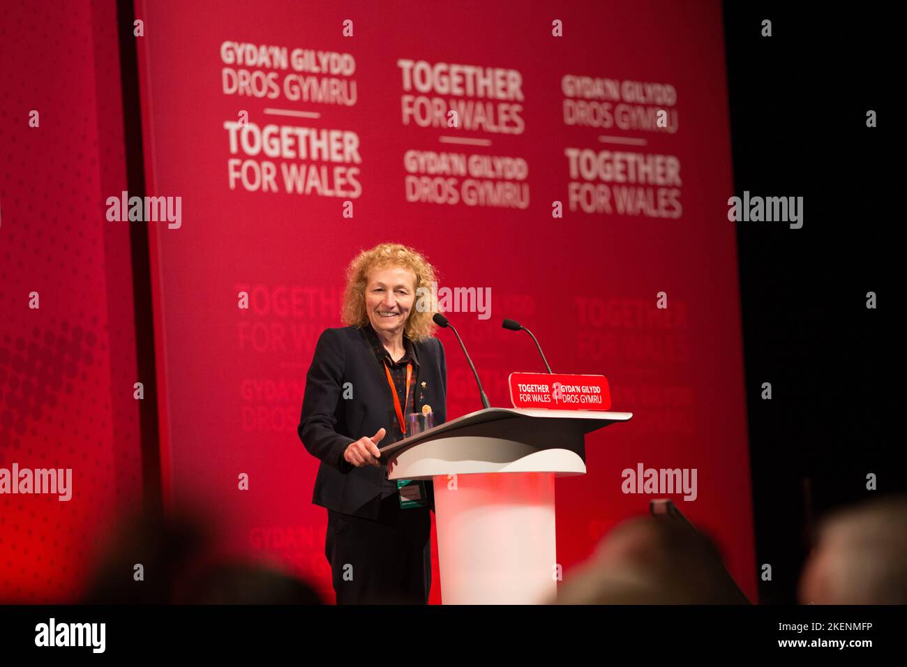 Christina Rees MP - Speaking at Welsh Labour Conference 2017 Stock ...