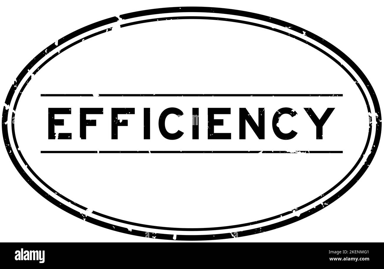 Grunge black efficiency word rubber seal stamp on white background ...