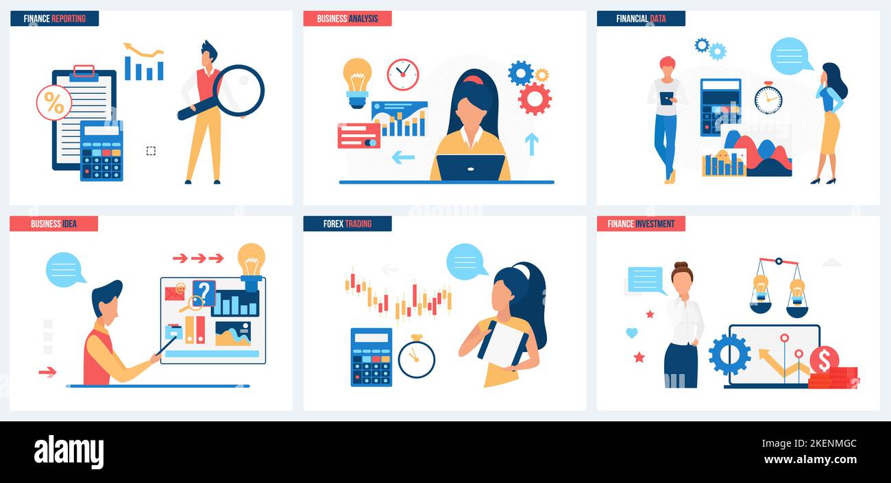 Business analysis and financial data reporting, investment and trading ...