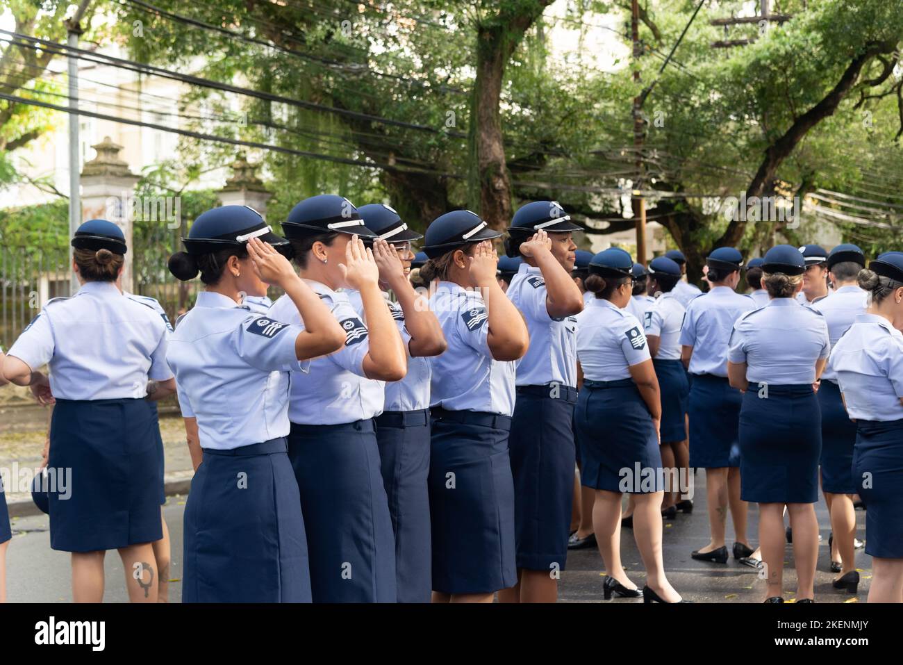 Salvador, Bahia, Brazil - September 07, 2022: Female soldiers of the ...