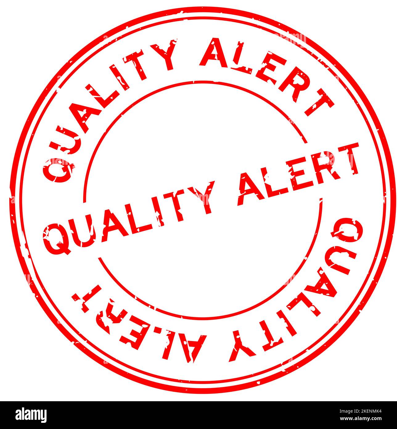 Grunge red quality alert word round rubber seal stamp on white background Stock Vector Image ...