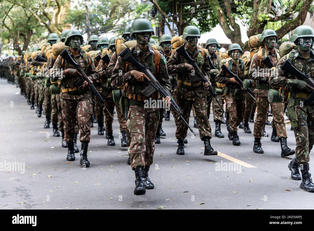Salvador, Bahia, Brazil - September 07, 2022: Soldiers of the Brazilian ...