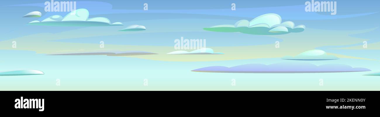 Sky seamless pattern. Clouds and summer weather. Cartoon style ...