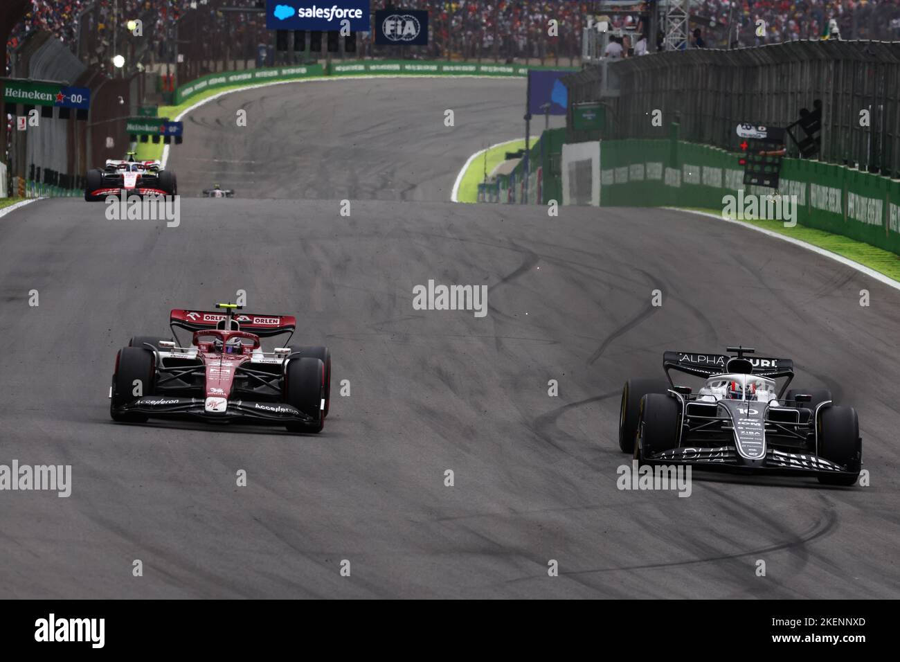 Sao Paulo, Brazil. 13th Nov, 2022. Guanyu Zhou (CHN) Alfa Romeo F1 Team ...
