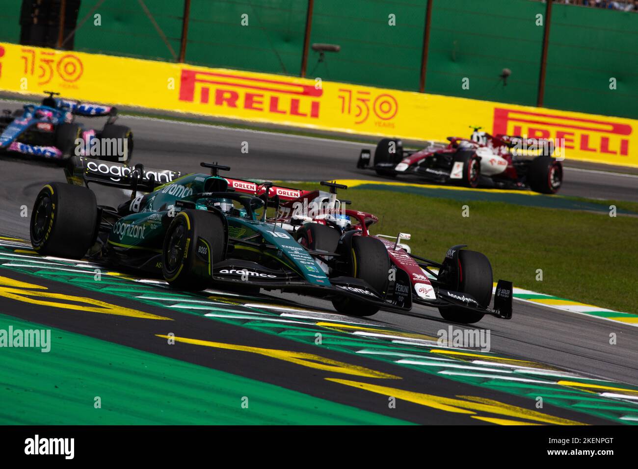Sao Paulo, Brazil. 13th Nov, 2022. Lance Stroll (CDN) Aston Martin F1 ...