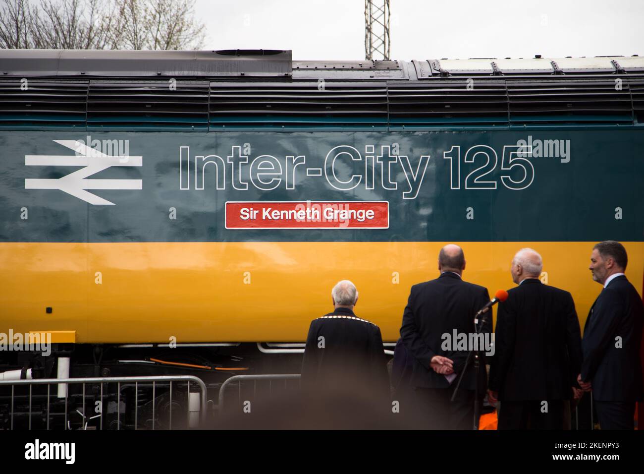 Sir Kenneth Grange at the unveiling of the power car named in his ...