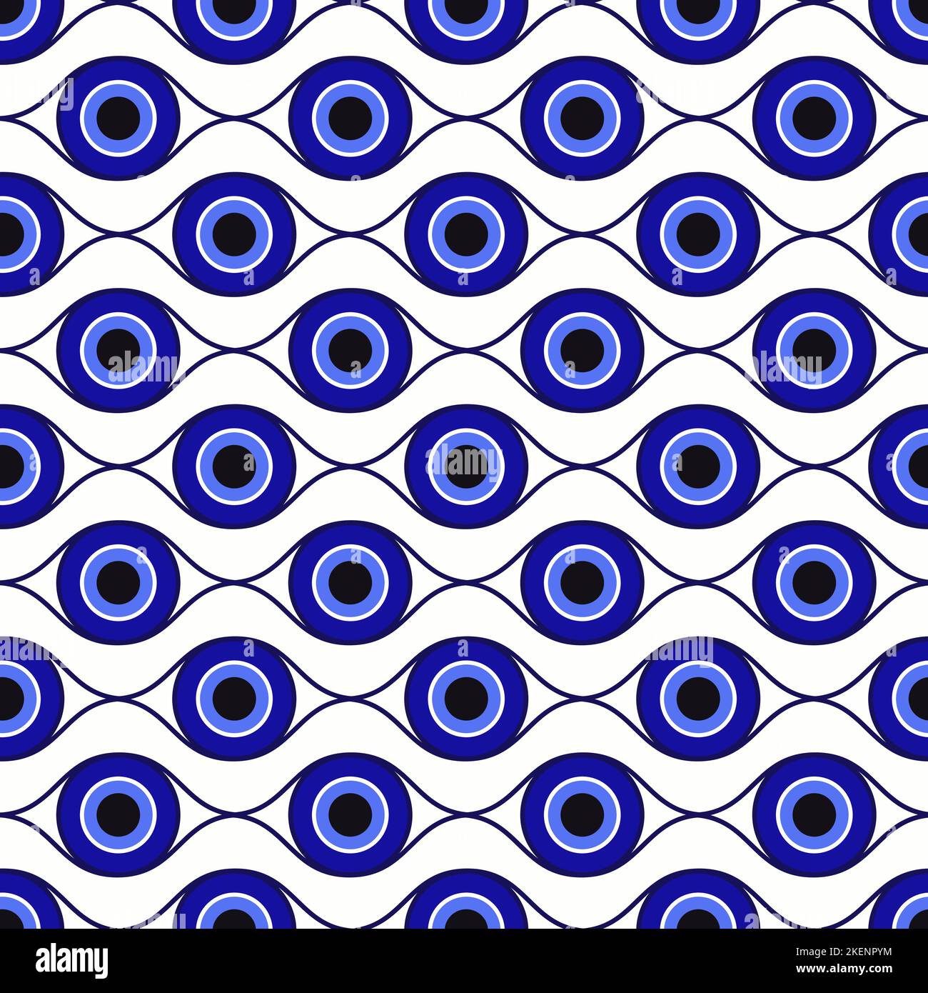 Evil eye ethnic pattern. Mystic greek blue amulet. Turkish traditional ...