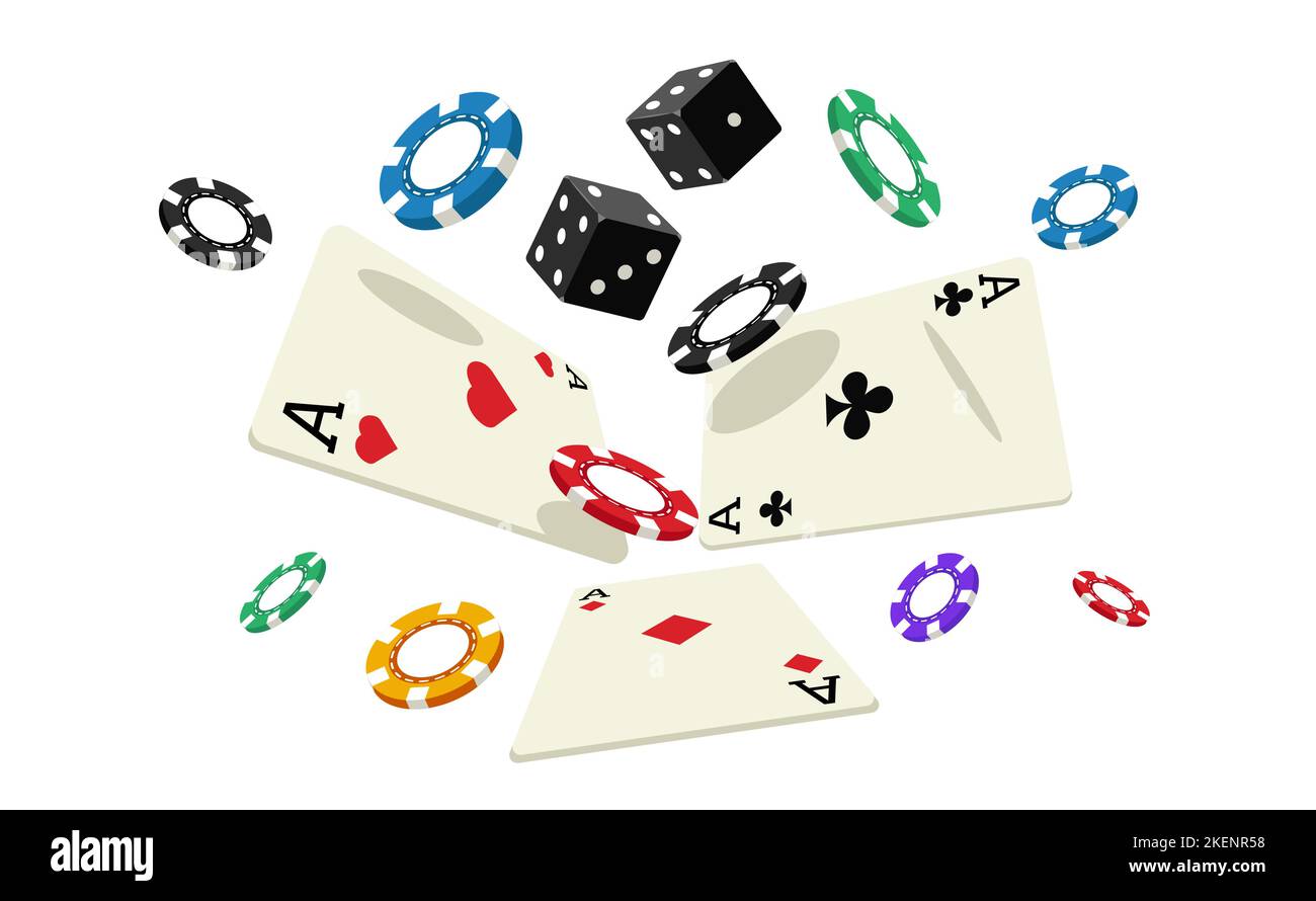 Playing cards falling Stock Vector Images - Alamy