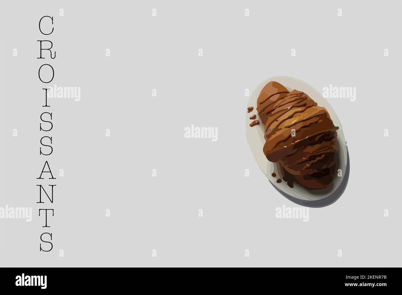 Breakfast delicious french croissants Stock Vector Images - Alamy