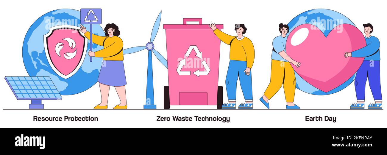 Resources protection, zero waste technology, earth day concept with ...
