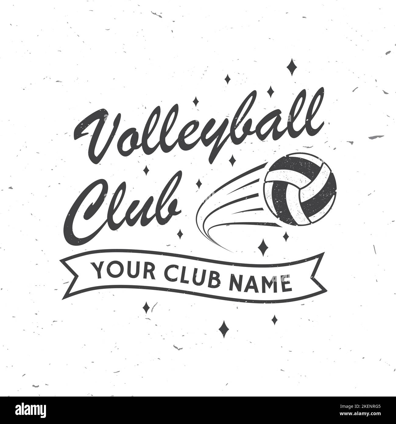 Volleyball club badge design. Vector illustration. For college league ...