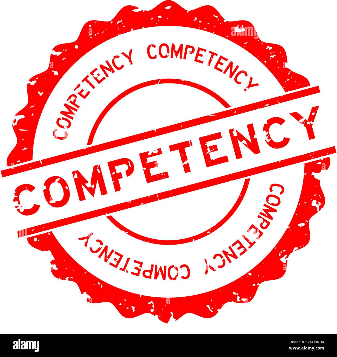 Grunge red competency word round rubber seal stamp on white background Stock Vector Image & Art ...