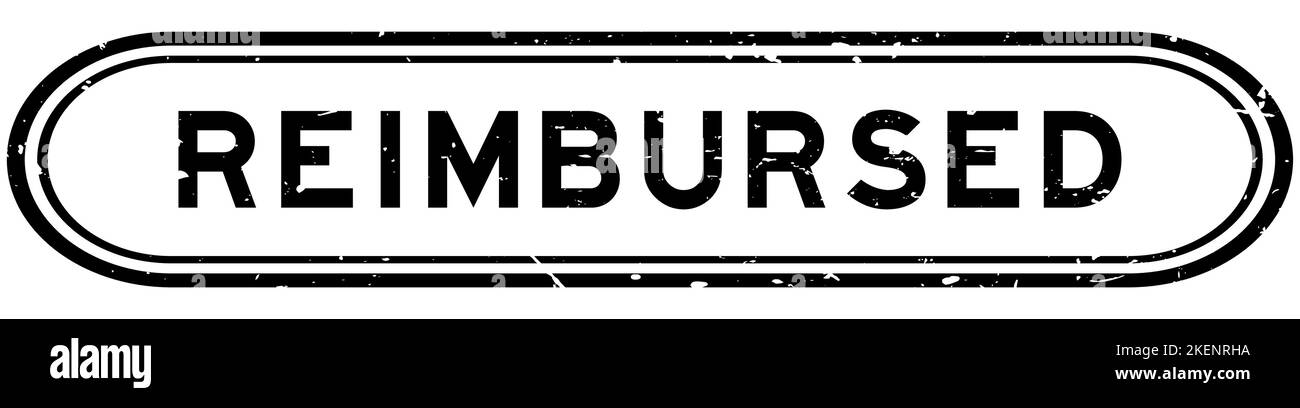 Grunge black reimbursed word rubber seal stamp on white background ...