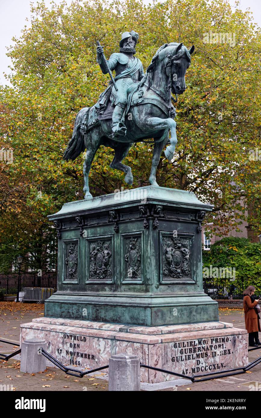The Hague, Netherlands. 31th Oct 2022. William I equestrian statue ...