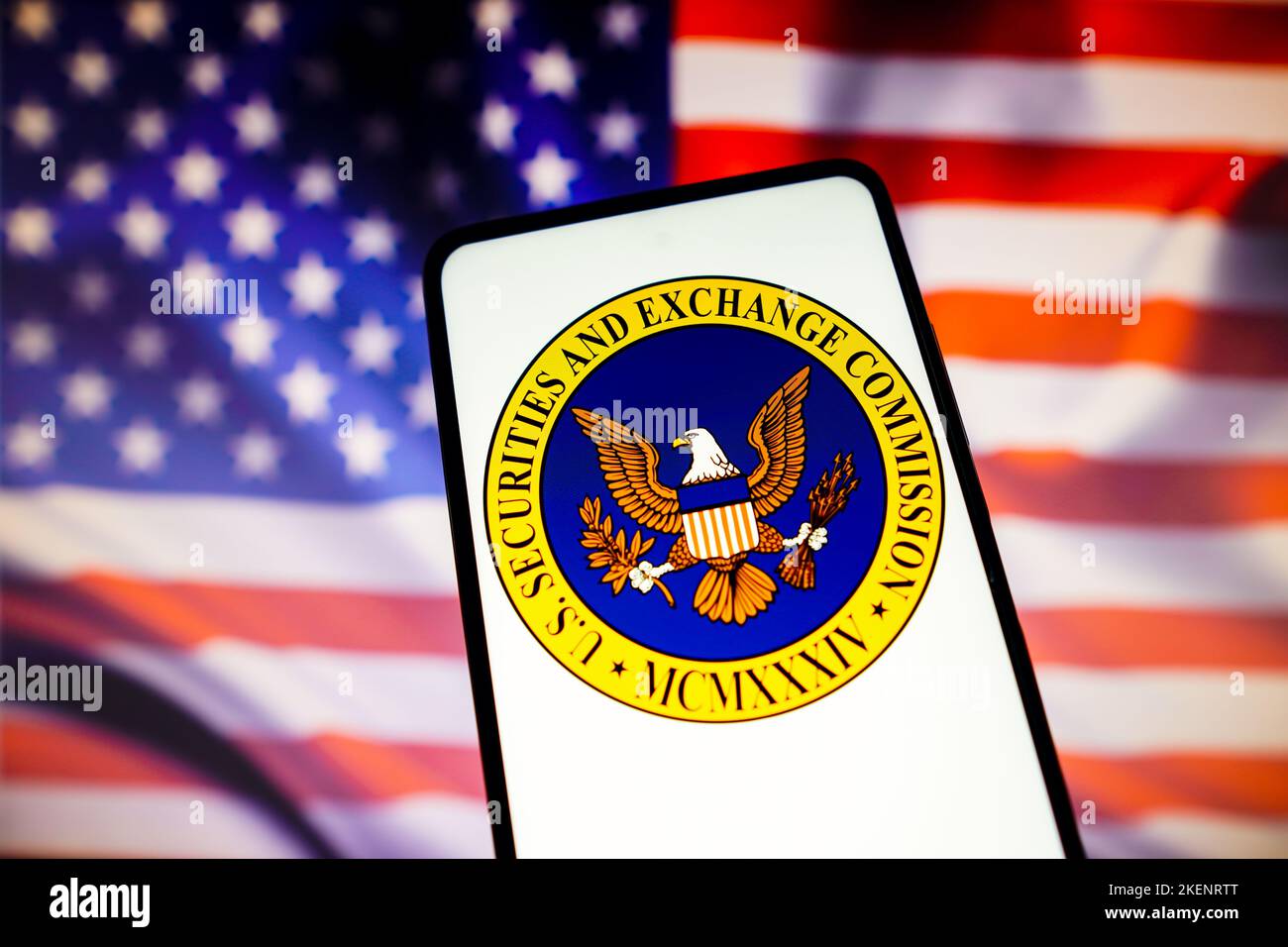 In this photo illustration, the United States Securities and Exchange ...