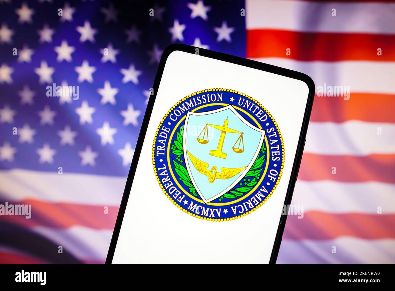 In this photo illustration, the United States Federal Trade Commission ...