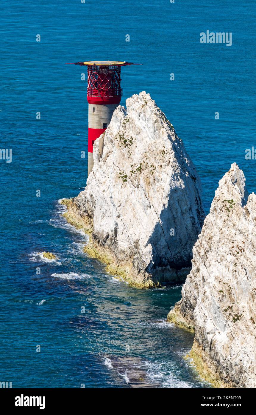 Needles Lighthouse, Isle of Wight, Hampshire, England,United Kingdom ...