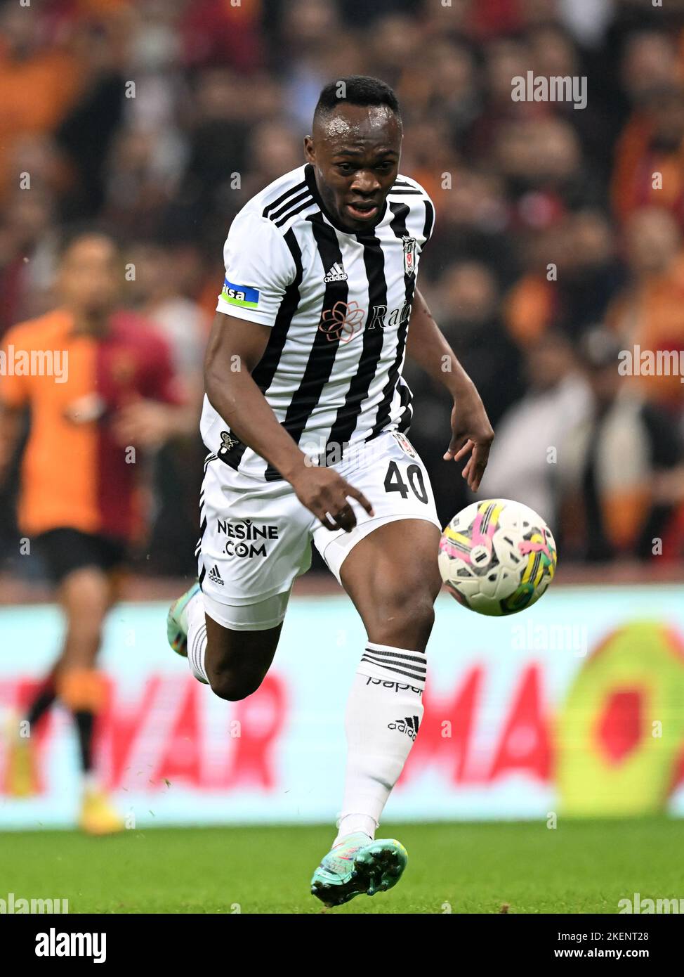 ISTANBUL - Jackson Mukela of Besiktas JK during the Turkish Super Lig match between Galatasaray ...