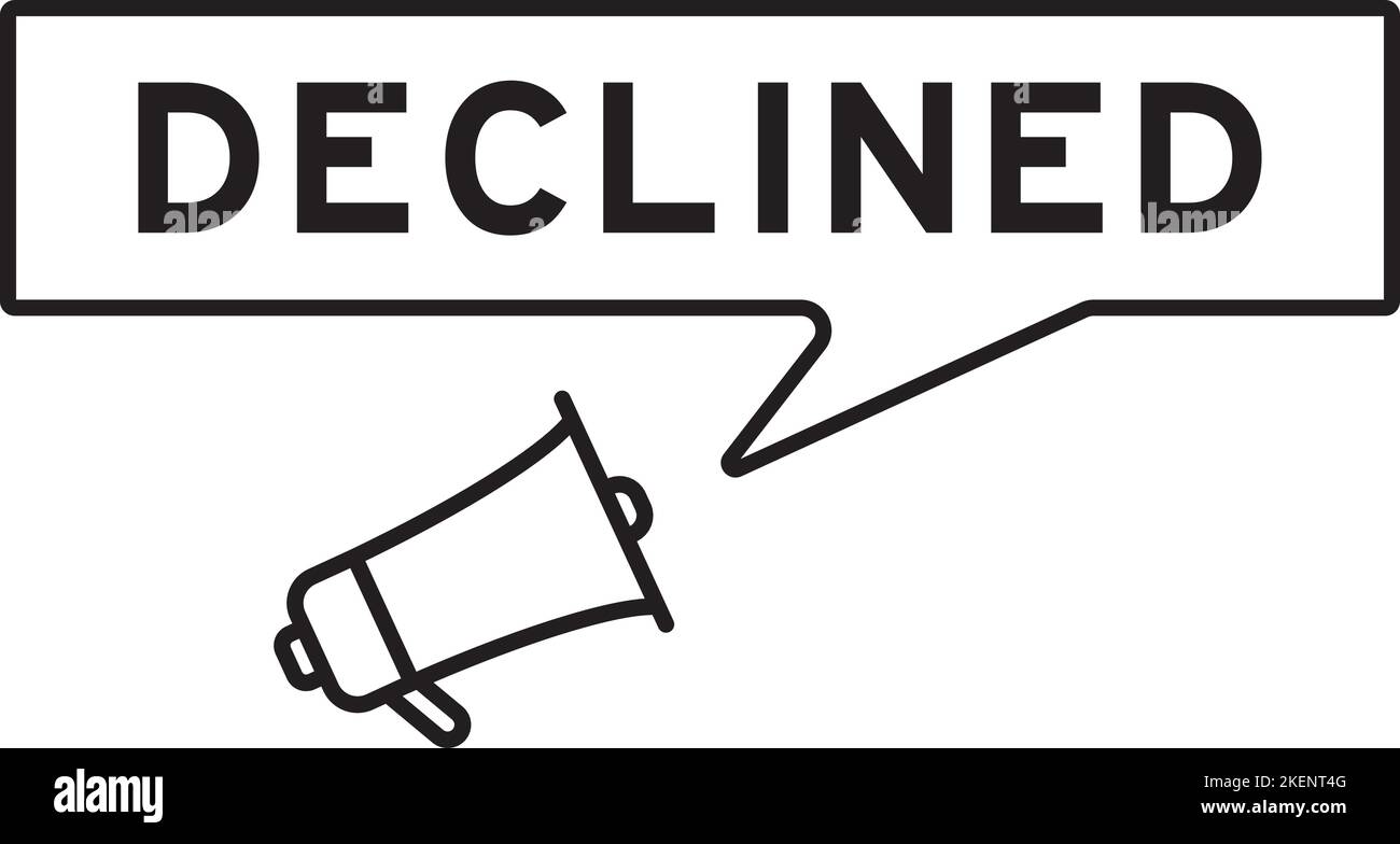 Offer declined Black and White Stock Photos & Images - Alamy