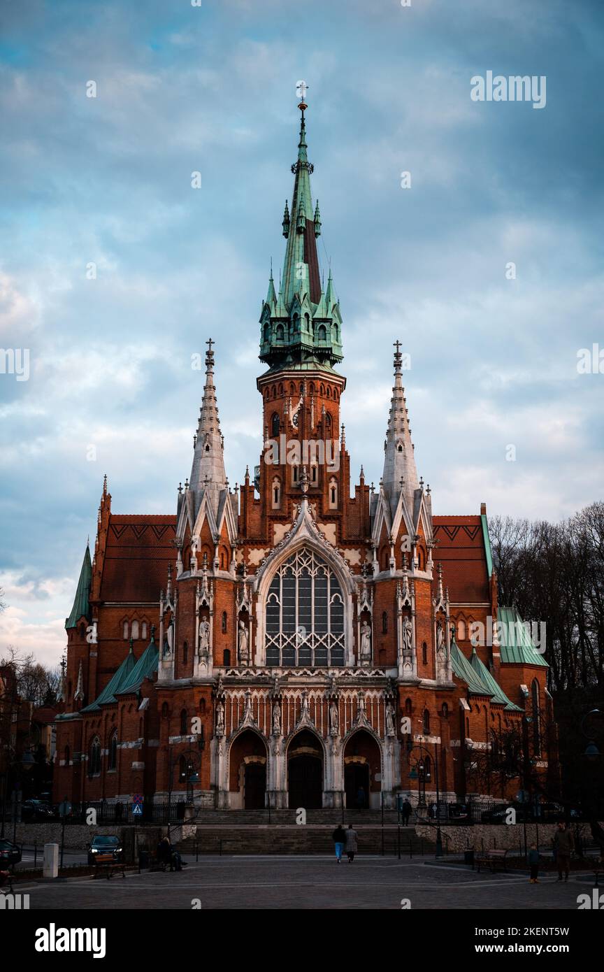 A vertical shot of the Krakow St. Joseph Church Stock Photo - Alamy
