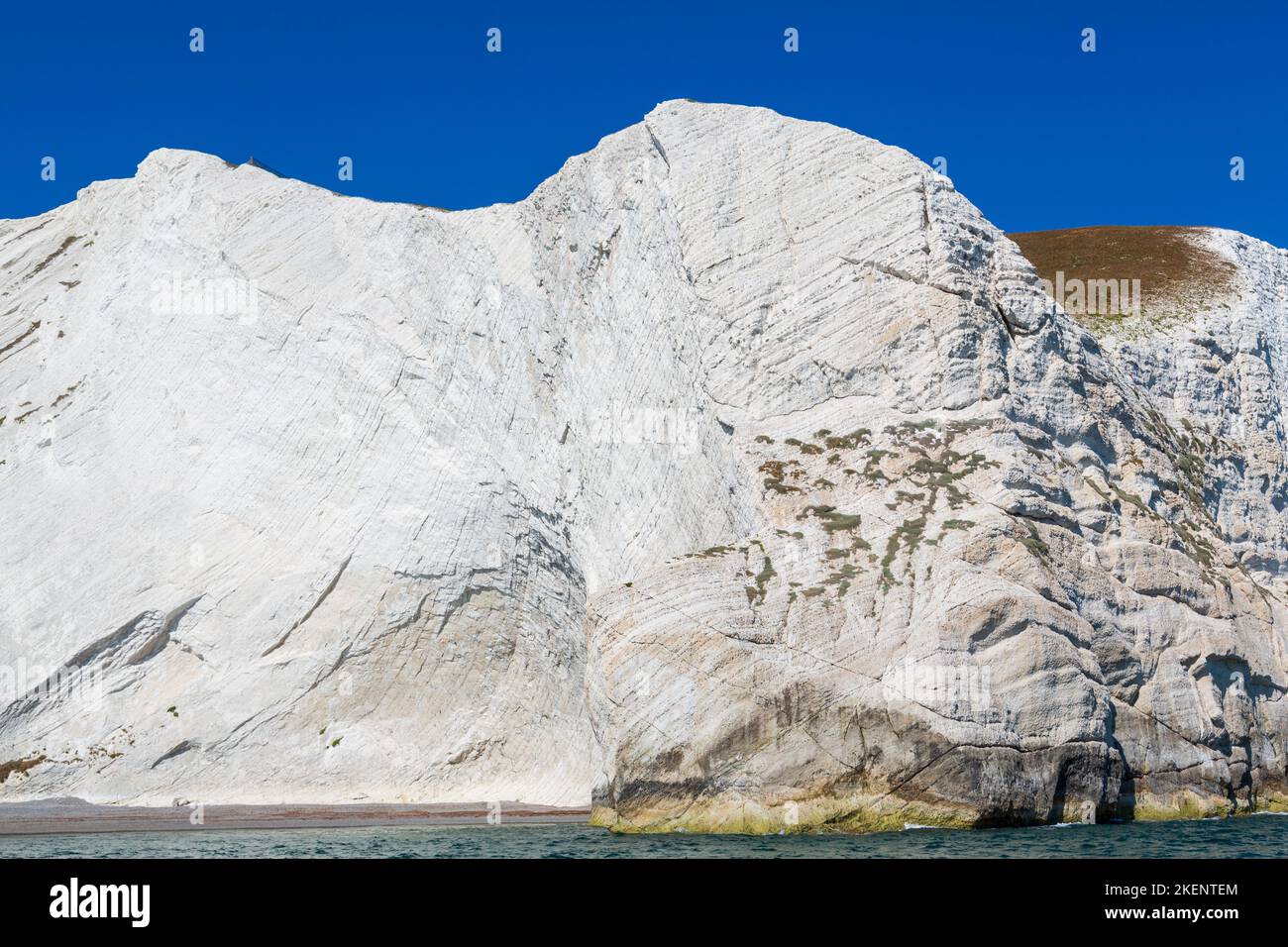White cliffs of the Needles,Isle of Wight, Hampshire, England,United ...