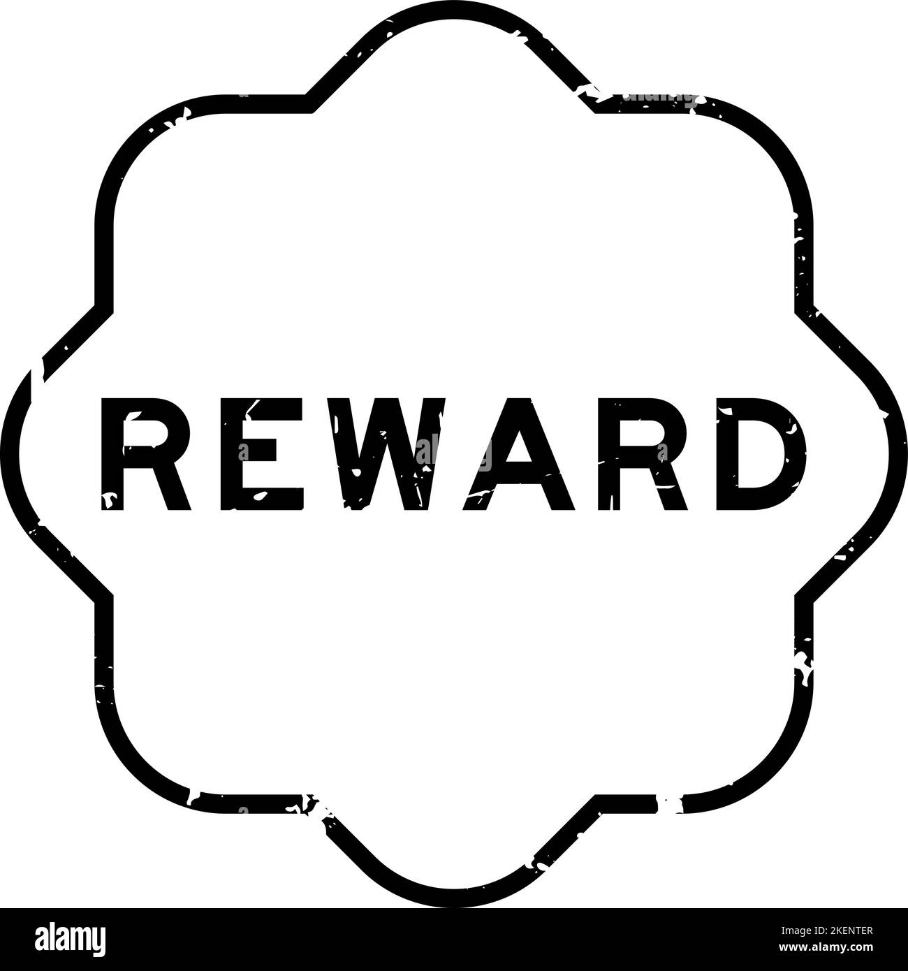 Grunge black reward word rubber seal stamp on white background Stock ...