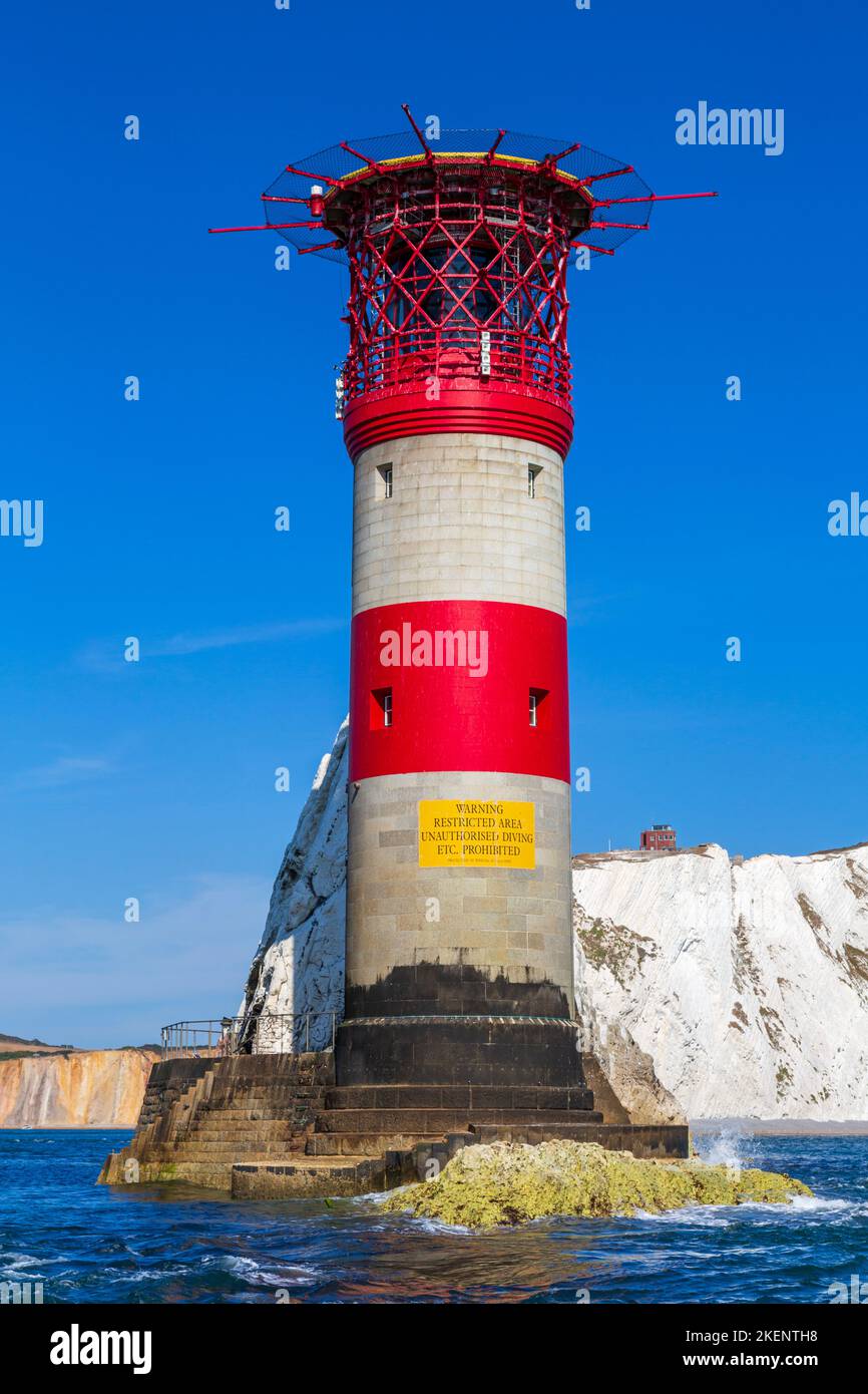 Needles Lighthouse, Isle of Wight, Hampshire, England,United Kingdom ...