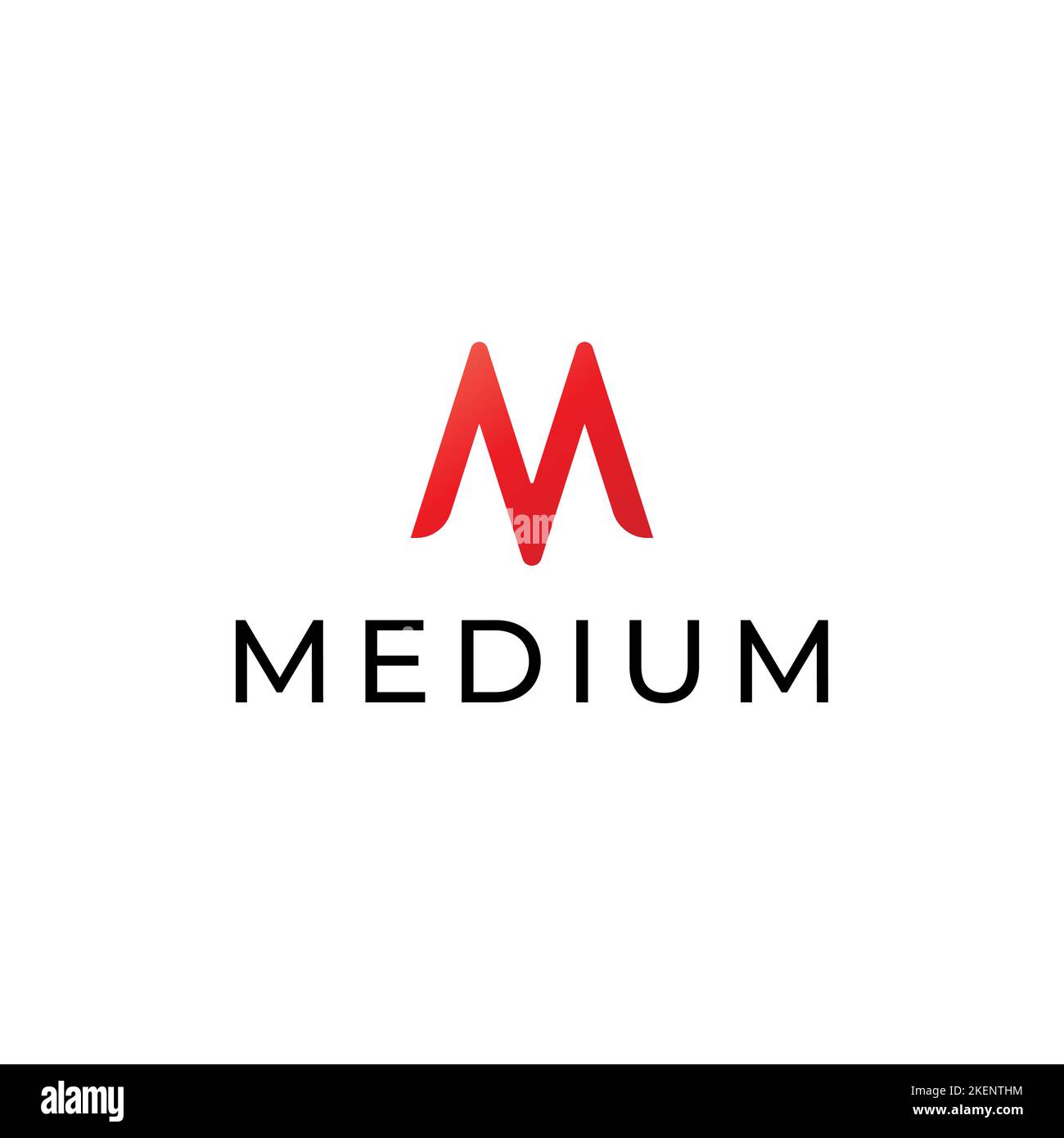 Letter M. Minimal Spectrum Wave Logo Concept Red Orange Color Gradient ...