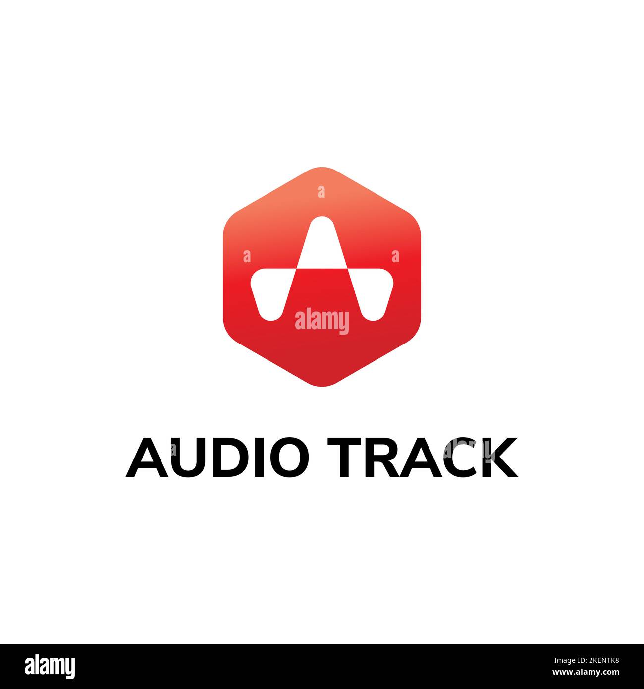 Letter A Alphabet, Liquid Sound Wave with Orange Rounded Hexagon Shape ...