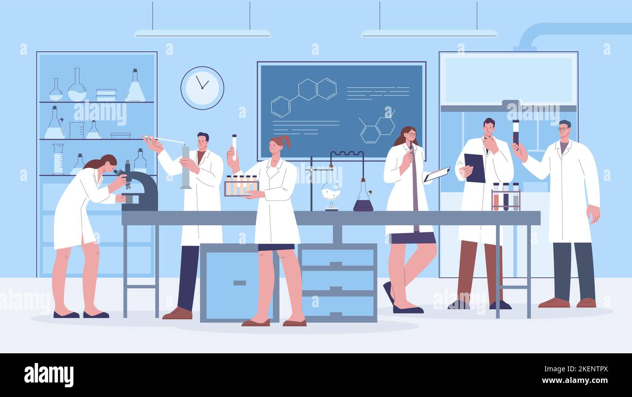 Scientists science research laboratory. Biology genetic medicine ...