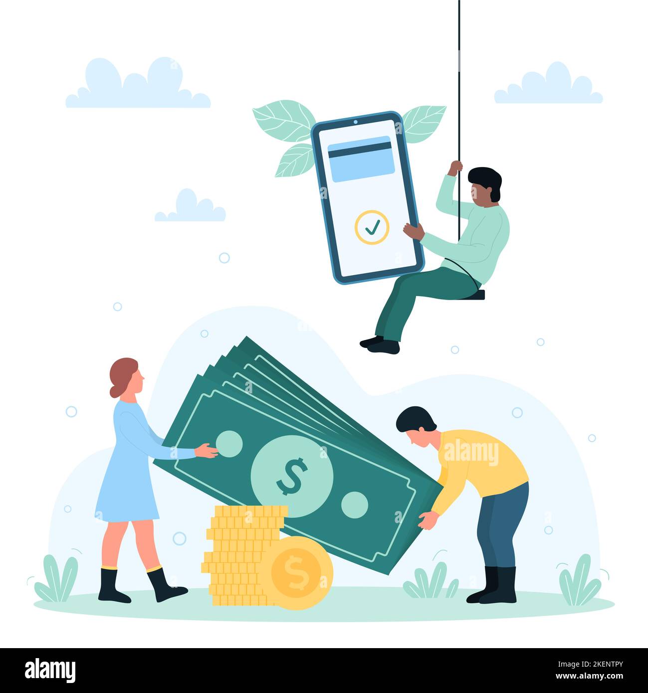 Contactless payment from card Cut Out Stock Images & Pictures - Alamy