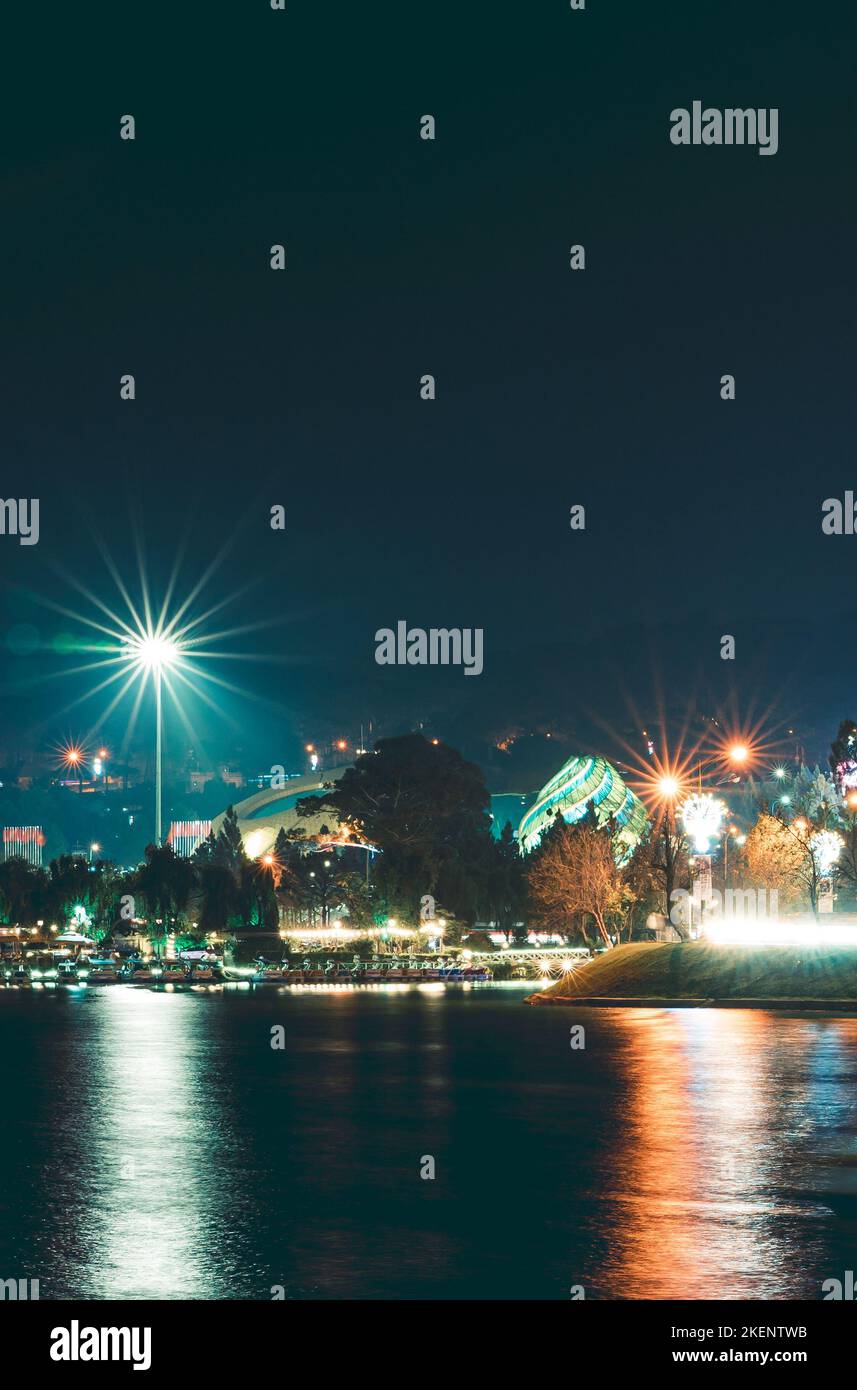 A vertical night view of a landscape in Vietnam Stock Photo - Alamy
