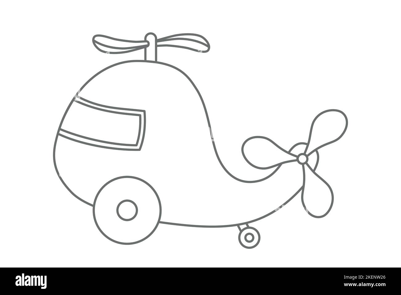 Helicopter kid boy Toy. Vector illustration of cute Vehicle with ...