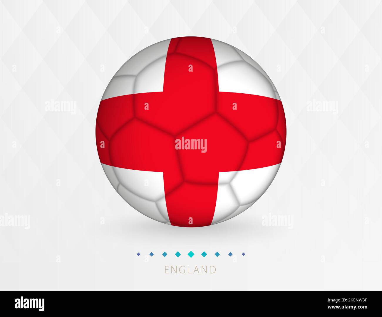 Football ball with England flag pattern, soccer ball with flag of ...