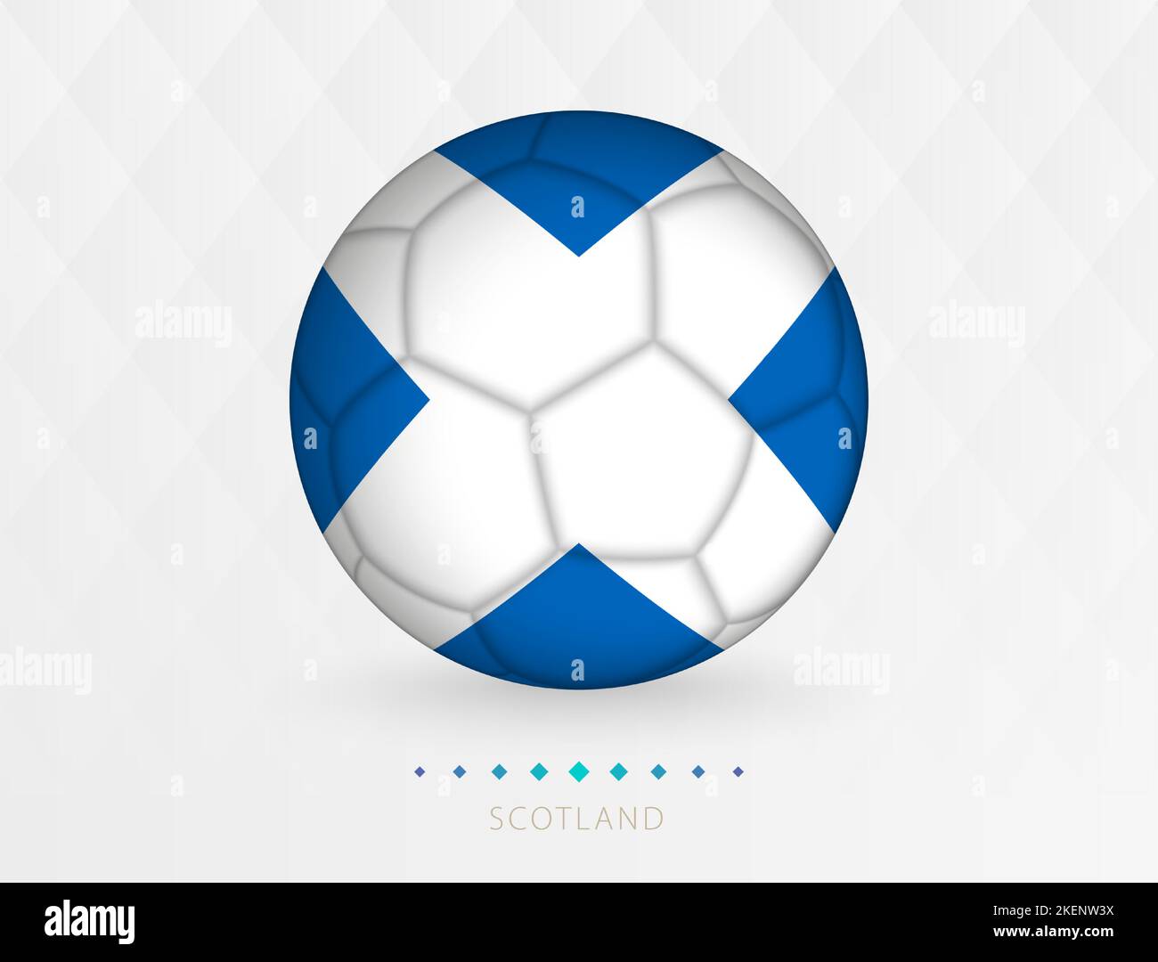 Football ball with Scotland flag pattern, soccer ball with flag of ...