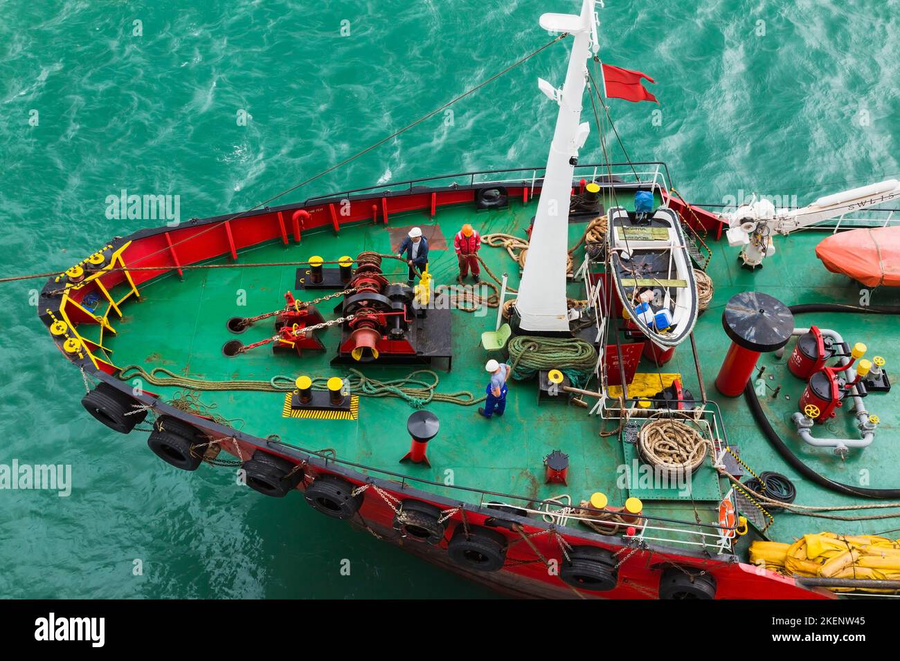 Top view of deck of Spiro F supply vessel in Grand Harbour, Valletta ...