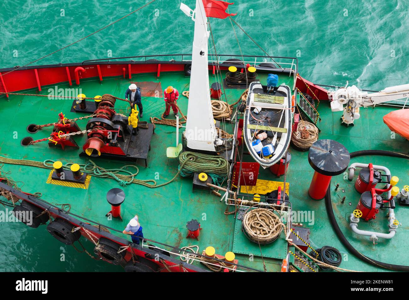 Top view of deck of Spiro F supply vessel in Grand Harbour, Valletta ...
