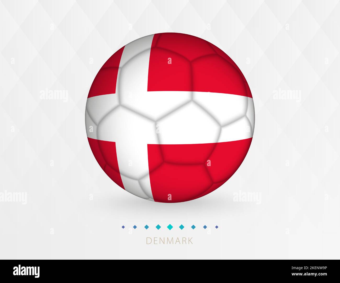 Football ball with Denmark flag pattern, soccer ball with flag of ...