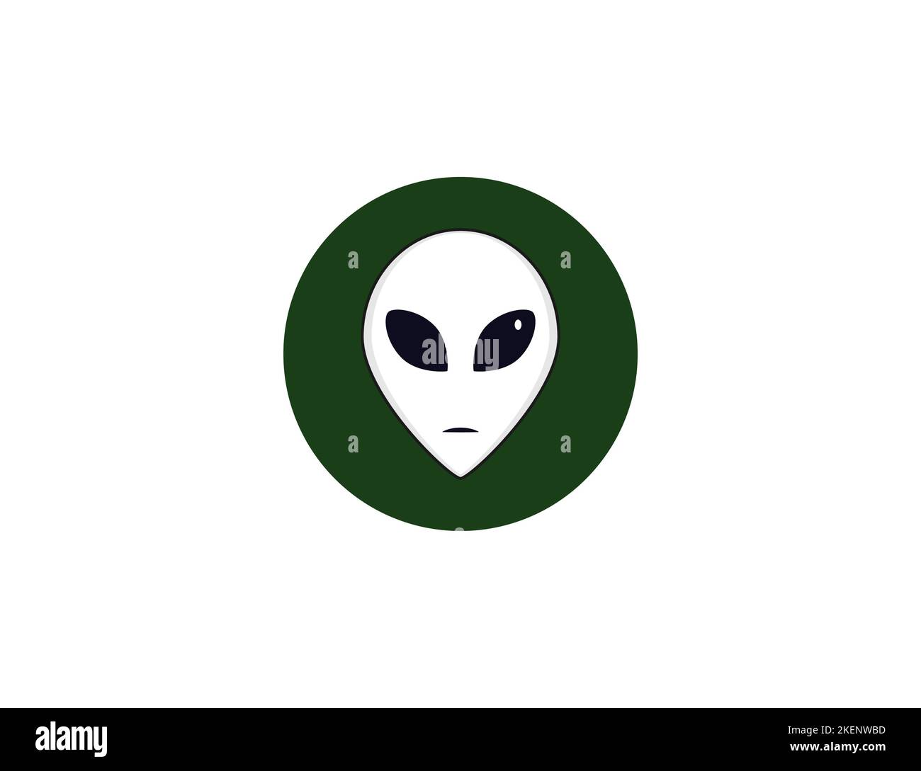 Alien head, character icon. Vector illustration Stock Vector Image ...