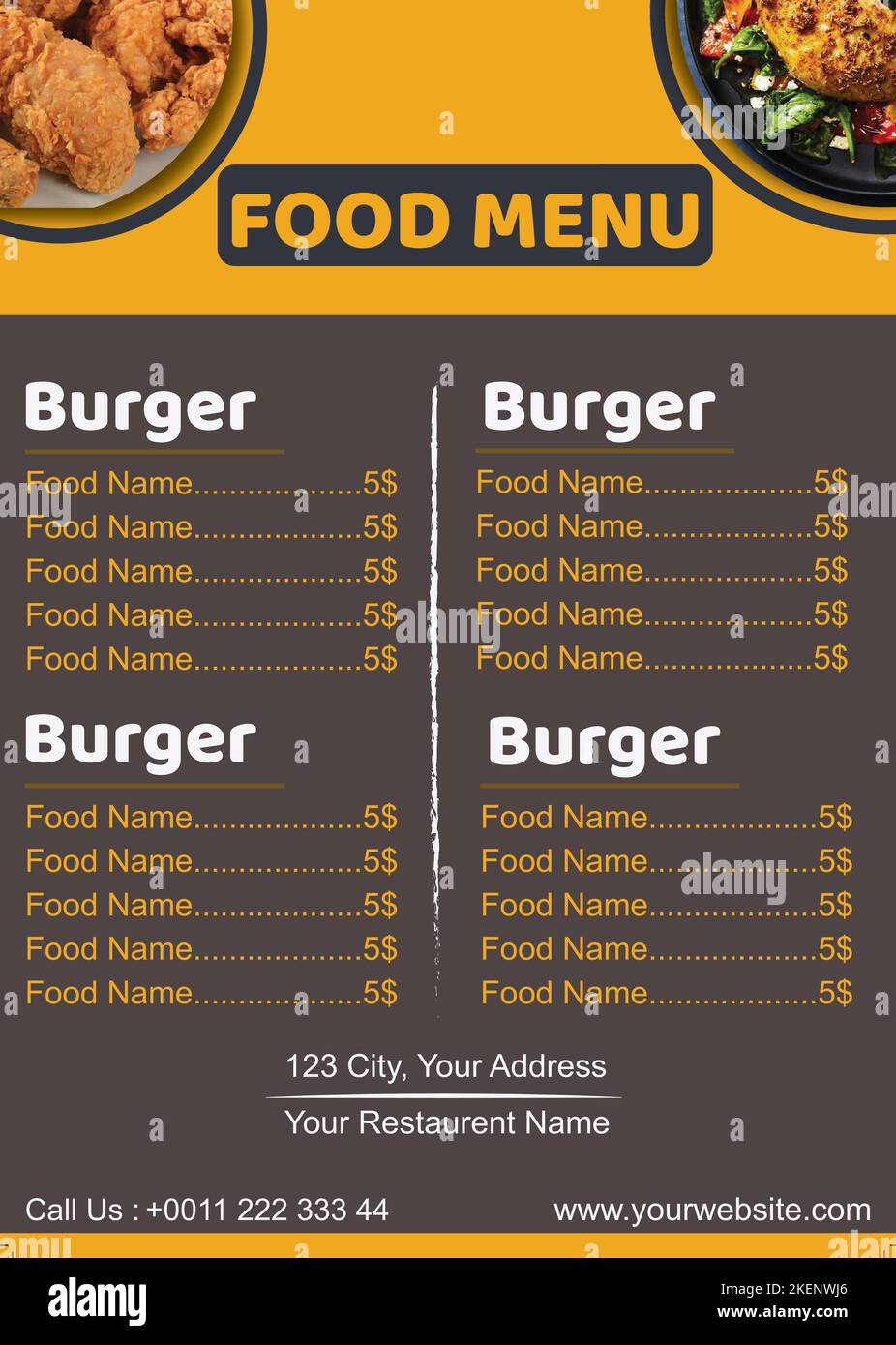 Food menu dishes Stock Vector Images - Alamy