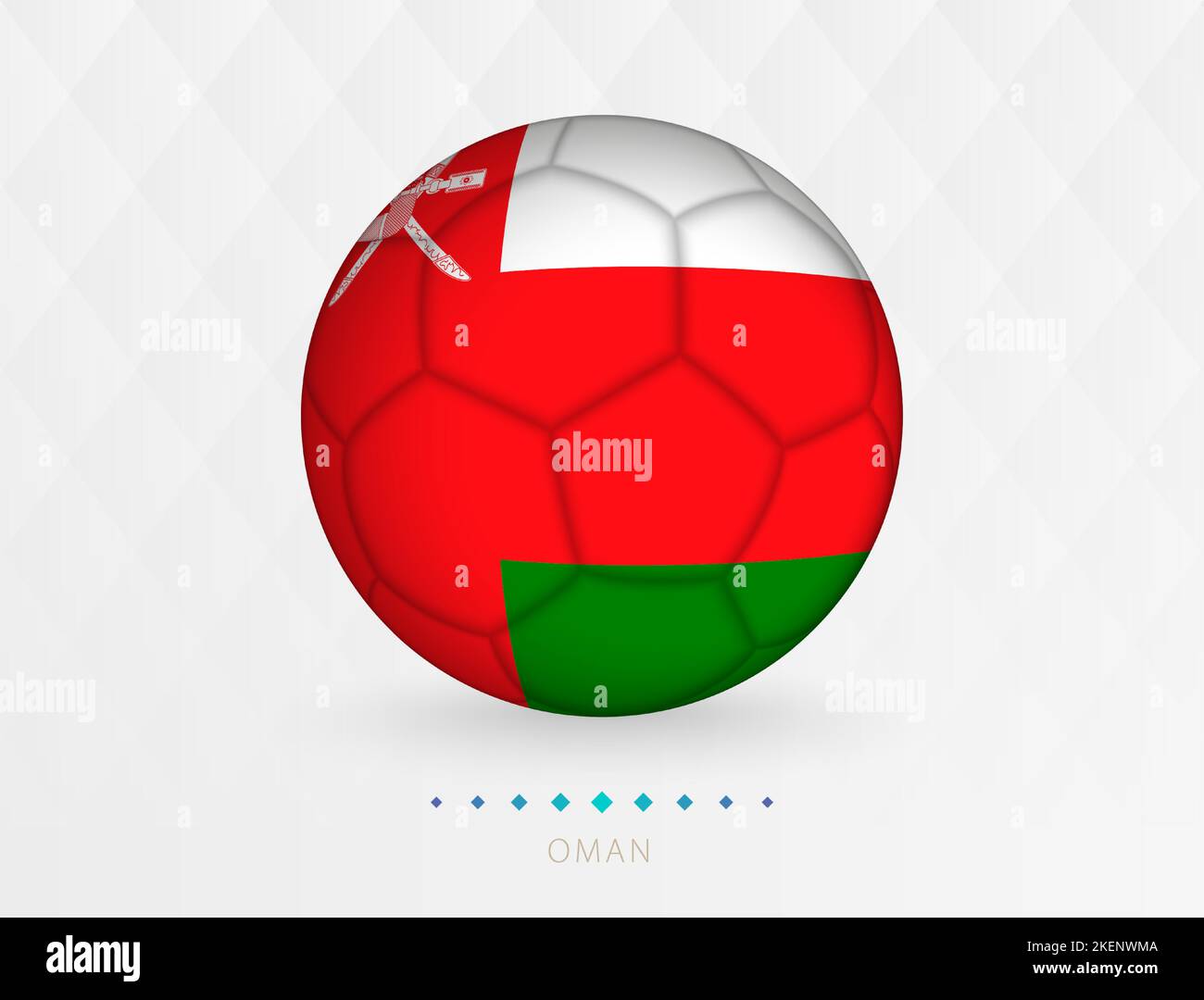 Football ball with Oman flag pattern, soccer ball with flag of Oman ...