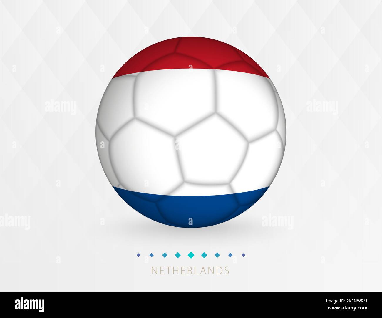 Football ball with Netherlands flag pattern, soccer ball with flag of ...