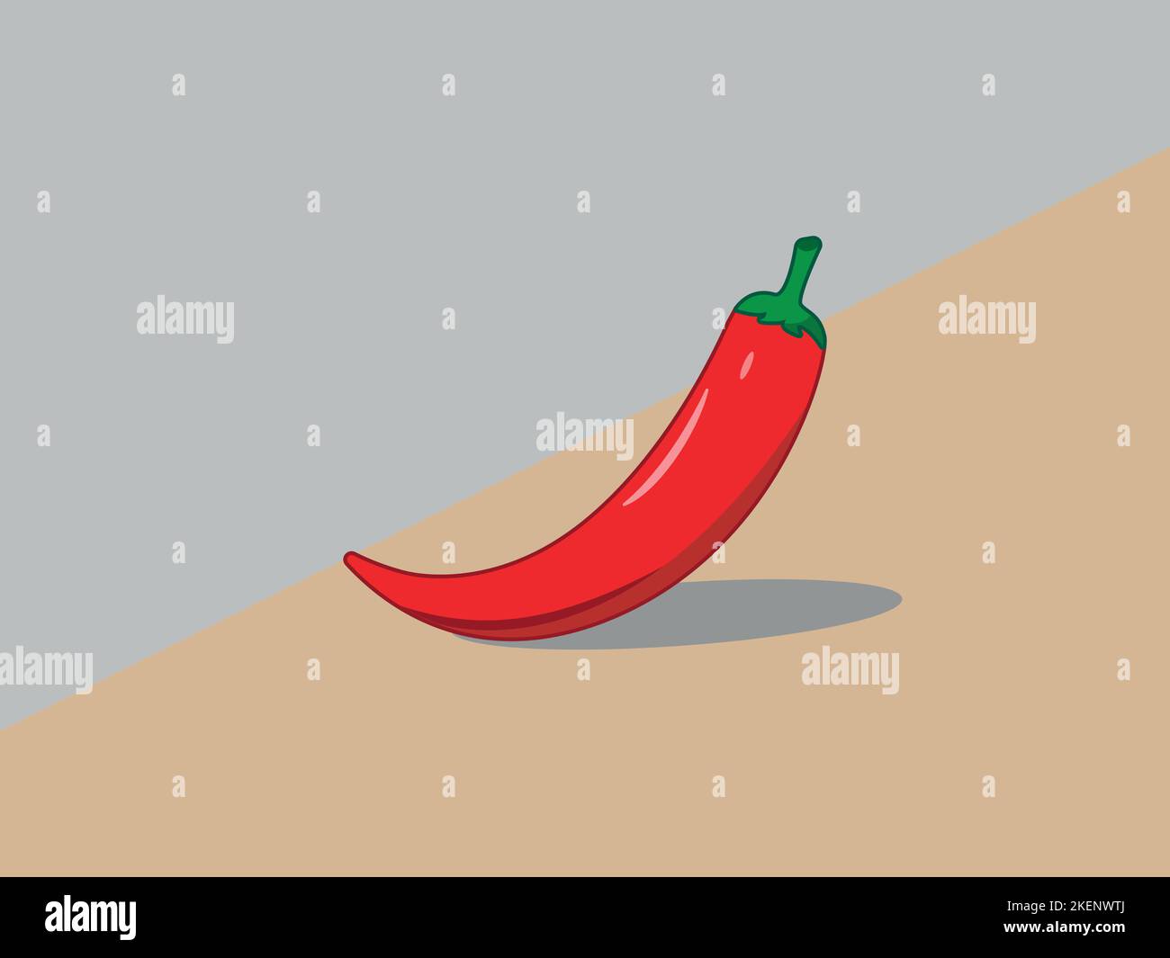 Print, Vector illustration, Red chili pepper Stock Vector Image & Art ...