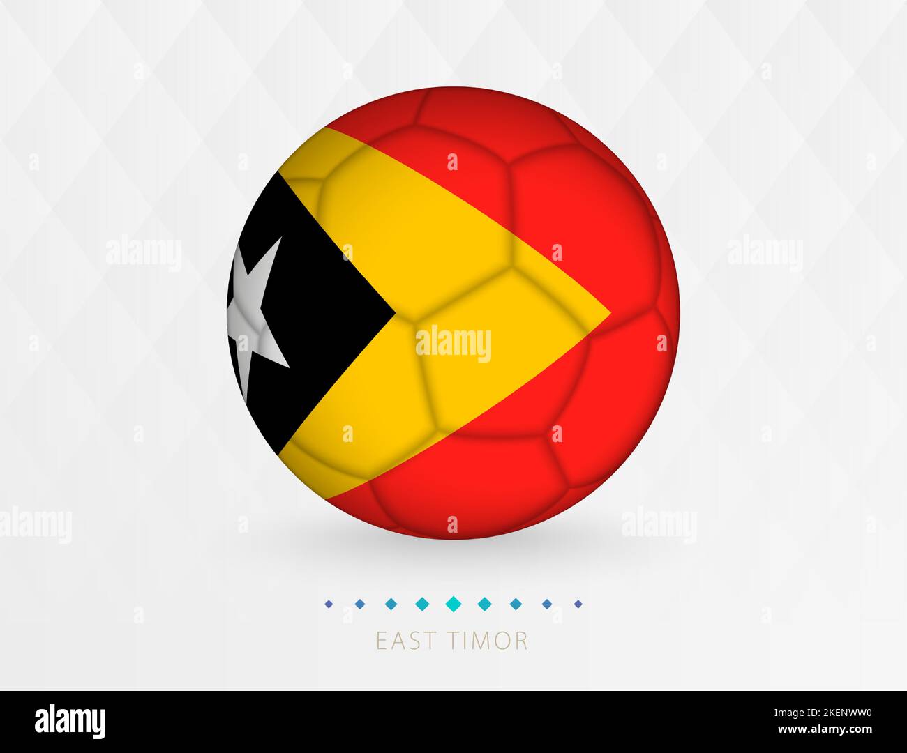 Football ball with East Timor flag pattern, soccer ball with flag of ...