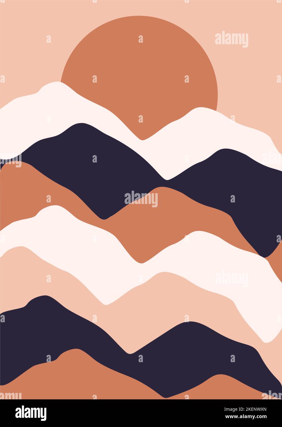 Earth tone mountains Stock Vector Images - Alamy