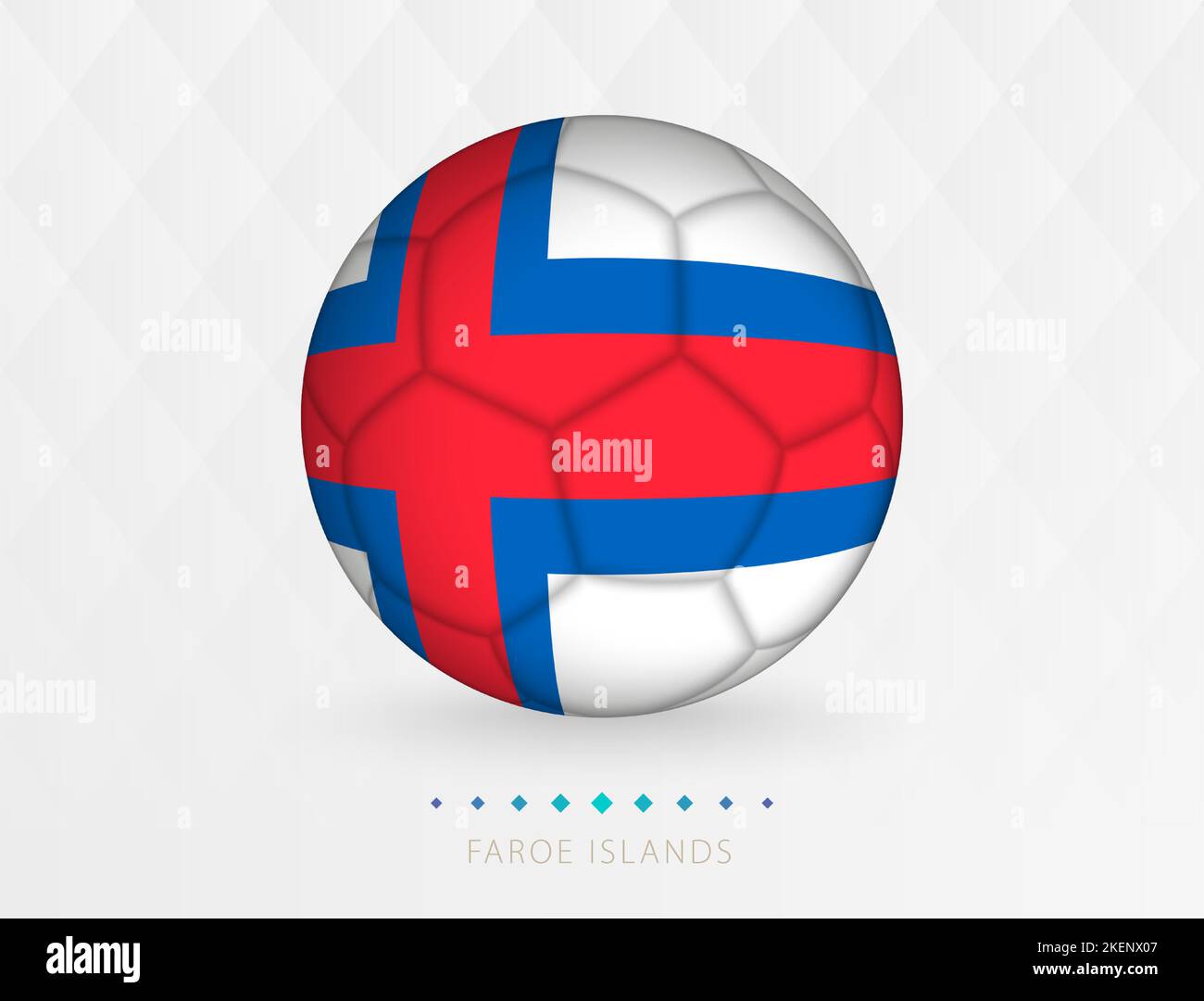 Football ball with Faroe Islands flag pattern, soccer ball with flag of ...