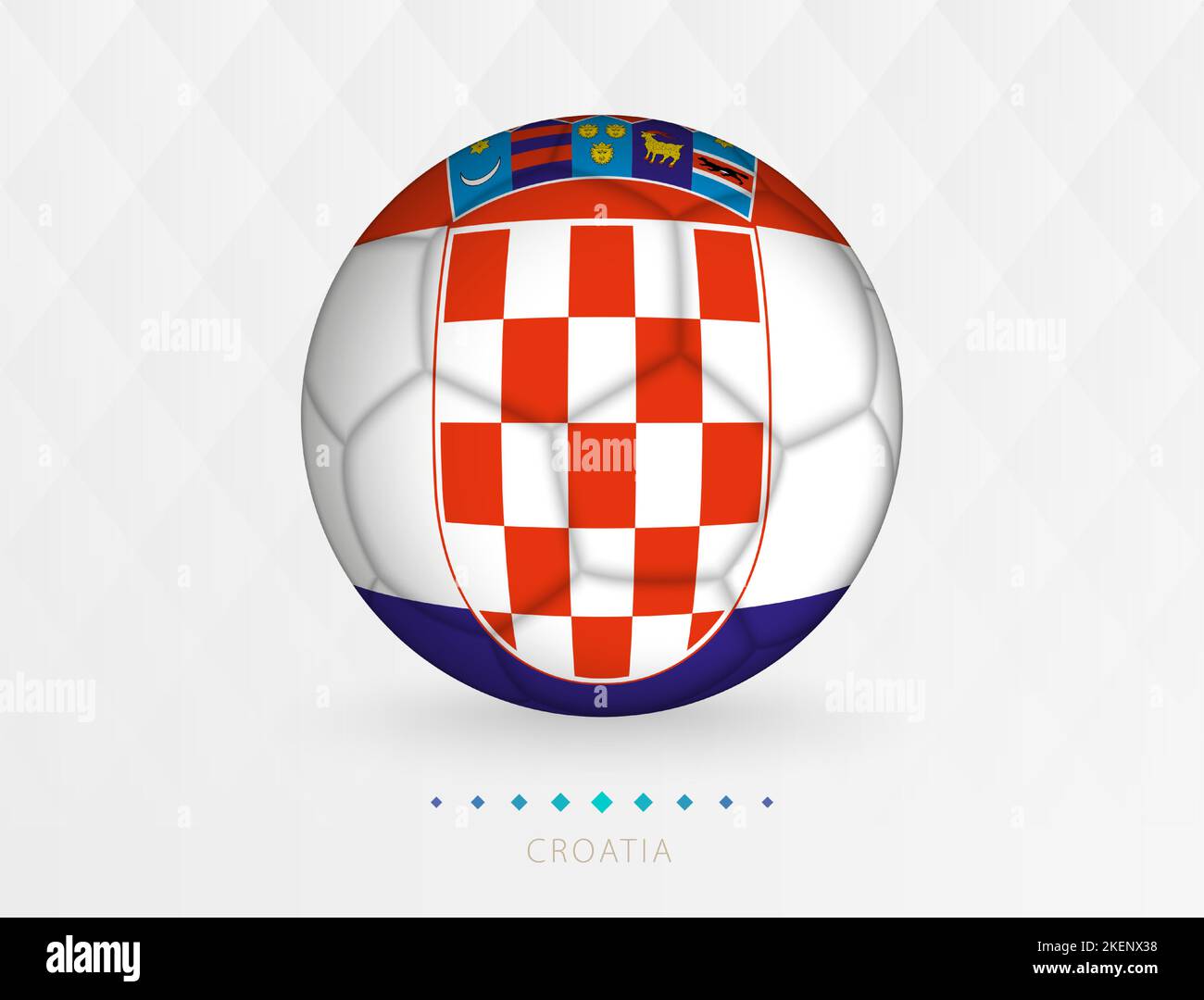 Football ball with Croatia flag pattern, soccer ball with flag of ...